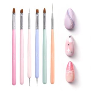 beetles nail art brushes set gel polish nail art design pen painting tools with nail extension gel brush builder nail gel brush nail art liner brush and nail dotting pen salon at home diy manicure