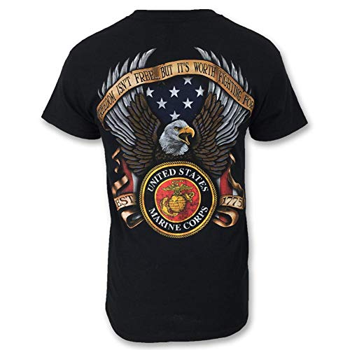 United States Marine Corps Freedom Isn't Free T-Shirt, Large, Black