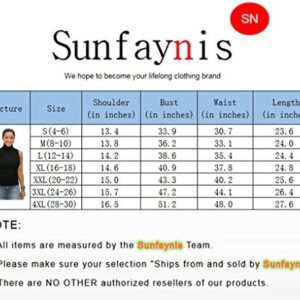 Sunfaynis Black Mock Turtleneck Sleeveless Tops for Women Soft Stretch Layering Top Shirt Turtleneck Tank Top (Black, M)