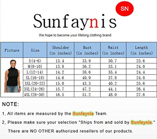 Sunfaynis Black Mock Turtleneck Sleeveless Tops for Women Soft Stretch Layering Top Shirt Turtleneck Tank Top (Black, M)