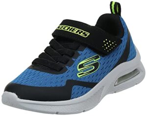 skechers boys microspec max sneaker, royal/black, 13 little kid us