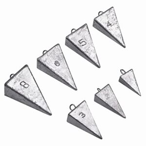 Pyramid Sinkers Fishing Weights, Bullet Fishing Weights Sinkers for Saltwater Surf Fishing Gear Tackle 8oz 6oz 5oz 4oz 3oz 2oz 1oz