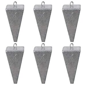 pyramid sinkers fishing weights, bullet fishing weights sinkers for saltwater surf fishing gear tackle 8oz 6oz 5oz 4oz 3oz 2oz 1oz