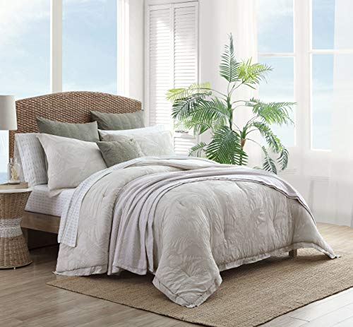 Tommy Bahama - King Comforter Set, Cotton Bedding with Matching Shams, All Season Home Decor (Abalone Beige, King)