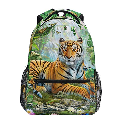 UMIRIKO Tiger Leopard Butterfly Animal Backpack School Bookbag for Boys Girls 2022105