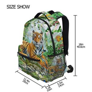 UMIRIKO Tiger Leopard Butterfly Animal Backpack School Bookbag for Boys Girls 2022105