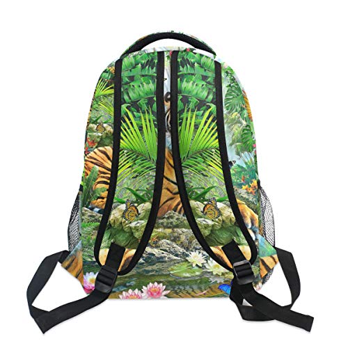 UMIRIKO Tiger Leopard Butterfly Animal Backpack School Bookbag for Boys Girls 2022105