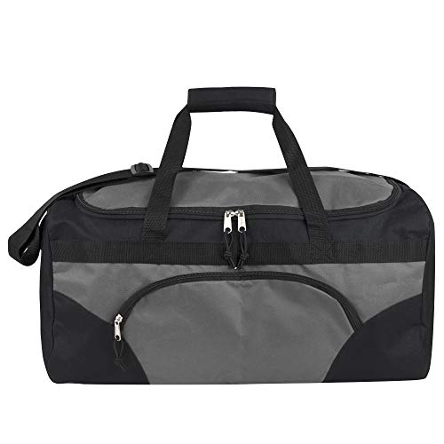 40 Liter, 22 Inch Duffle Bags for Women, Men, Travel Heavy Duty (Grey)