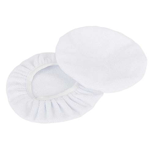 X AUTOHAUX 10pcs 9-10 Inch White Soft Mircrofiber Car Wax Polishing Bonnet Buffing Pad Washable Covers Polisher Waxing Tools 9" 10"