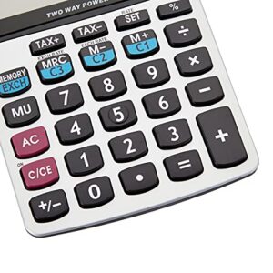 Amazon Basics LCD 8-Digit Desktop Calculator, Silver - 5 Pack