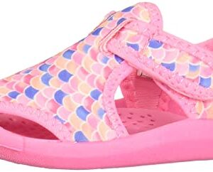 OshKosh B'Gosh Girls Aquatic Water Shoe Sport Sandal, Fuchsia/Multi, 9 Wide Toddler