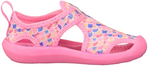 OshKosh B'Gosh Girls Aquatic Water Shoe Sport Sandal, Fuchsia/Multi, 9 Wide Toddler