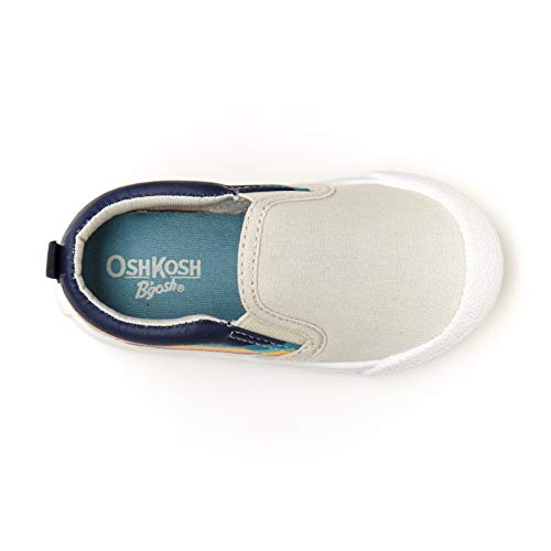 OshKosh B'Gosh boys Oatis Sneaker, White Multi, 8 Toddler US