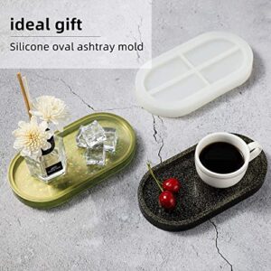 DIY Tray Silicone Resin Mold, Oval Epoxy Resin Casting Mold, Craft Jewelry Making Tools, Jewelry Plate Dish Casting Mold for Crafts Supplies