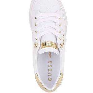 Guess Women's Loven Sneaker, White, 9