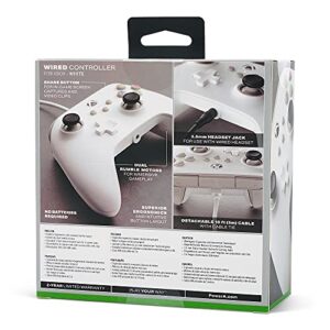 PowerA Wired Controller for Xbox Series X|S - White, gamepad, video game / gaming controller, works with Xbox One