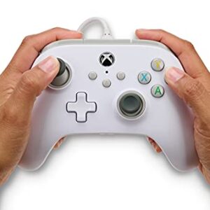 PowerA Wired Controller for Xbox Series X|S - White, gamepad, video game / gaming controller, works with Xbox One