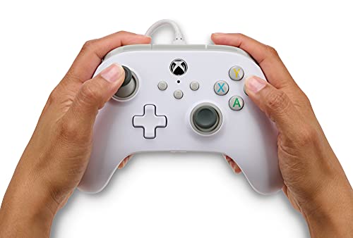 PowerA Wired Controller for Xbox Series X|S - White, gamepad, video game / gaming controller, works with Xbox One