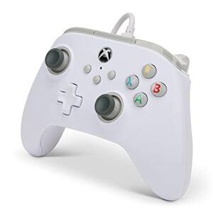 PowerA Wired Controller for Xbox Series X|S - White, gamepad, video game / gaming controller, works with Xbox One