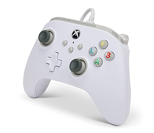 PowerA Wired Controller for Xbox Series X|S - White, gamepad, video game / gaming controller, works with Xbox One