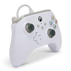 PowerA Wired Controller for Xbox Series X|S - White, gamepad, video game / gaming controller, works with Xbox One