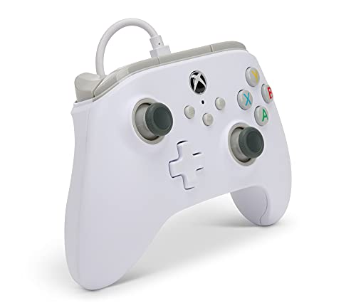 PowerA Wired Controller for Xbox Series X|S - White, gamepad, video game / gaming controller, works with Xbox One