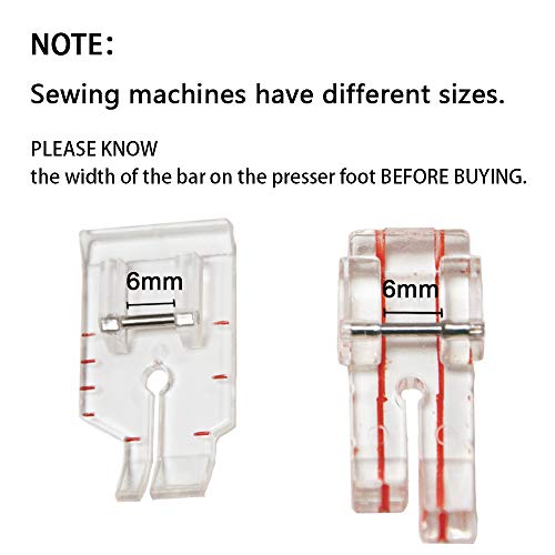 Clear View Presser Foot, 1/4 Inch Quilting Presser Foot, Fit for Singer Brother Babylock Janome Simplicity Low Shank Sewing Machine（2pcs）