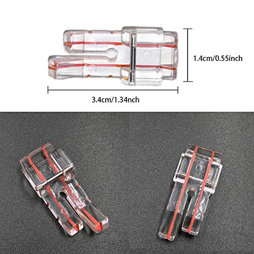 Clear View Presser Foot, 1/4 Inch Quilting Presser Foot, Fit for Singer Brother Babylock Janome Simplicity Low Shank Sewing Machine（2pcs）