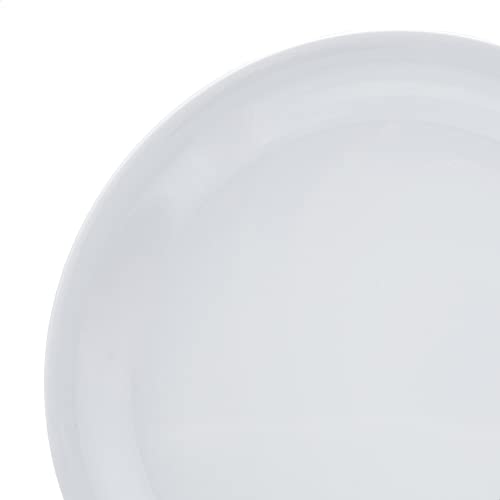 AmazonCommercial Melamine Oval Plate, 6 Piece Set, 6.5 Inch, White