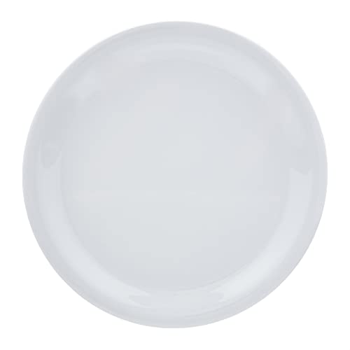 AmazonCommercial Melamine Oval Plate, 6 Piece Set, 6.5 Inch, White