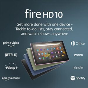 Amazon Fire HD 10 tablet, 10.1", 1080p Full HD, 32 GB, (2021 release), Lavender