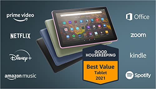 Amazon Fire HD 10 tablet, 10.1", 1080p Full HD, 32 GB, (2021 release), Lavender