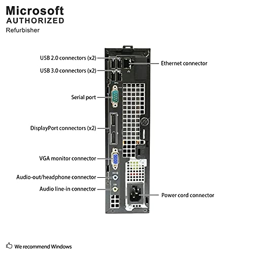 Dell Optiplex 9020 USFF Desktop Computer - Intel i5-4570S Upto 3.6GHz, HD Graphics 4600 4K Support, 16GB RAM, 512GB SSD, DisplayPort, HDMI, DVD, AC Wi-Fi, Bluetooth, TDL - Windows 10 Pro (RENEWED)