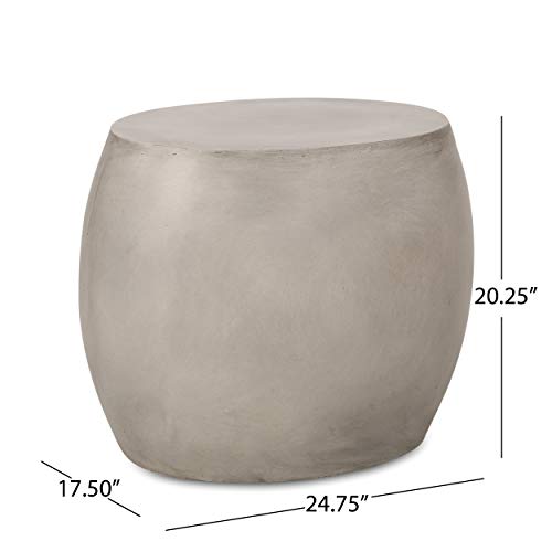 Christopher Knight Home 313405 Side Table, Light Gray