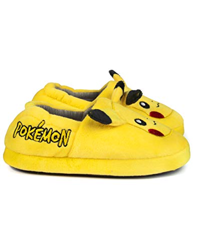 Pokemon Pikachu Slippers for Boys and Girls 3D Character Kid's Footwear 30 EU Yellow