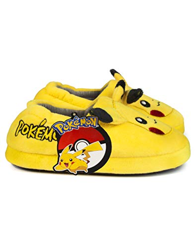 Pokemon Pikachu Slippers for Boys and Girls 3D Character Kid's Footwear 30 EU Yellow