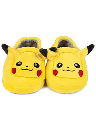 Pokemon Pikachu Slippers for Boys and Girls 3D Character Kid's Footwear 30 EU Yellow