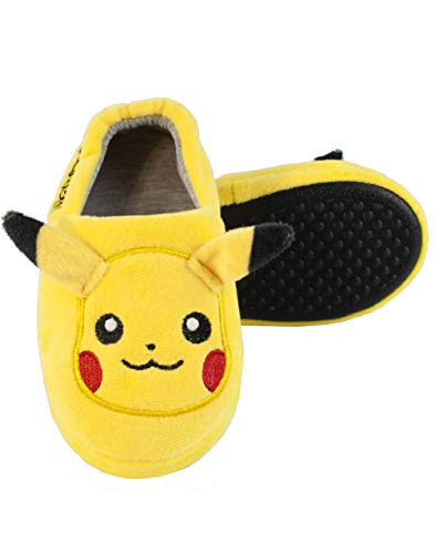 Pokemon Pikachu Slippers for Boys and Girls 3D Character Kid's Footwear 30 EU Yellow