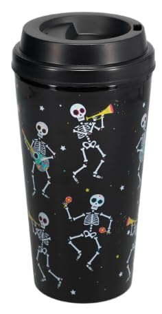 TopNotch Outlet Plastic Tumblers - Day of the Dead (2 Pc) Ward Off a Worldwide Zombie Apocalypse - Halloween Decor - Travel Cups - Coffee Mugs