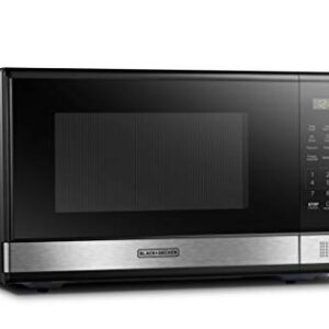 BLACK+DECKER EM031MB11 Digital Microwave Oven with Turntable Push-Button Door, 1000W,1.1cu.ft, Stainless Steel & 4-Slice Toaster Oven with Natural Convection, Stainless Steel, TO1760SS