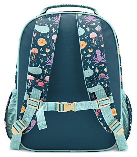 Simple Modern Toddler Backpack for School Girls | Kindergarten Elementary Kids Backpack | Fletcher Collection | Kids - Medium (15" tall) | Under the Sea