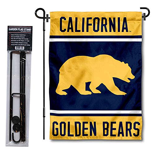 Cal Berkeley Golden Bears Garden Flag with Stand Holder