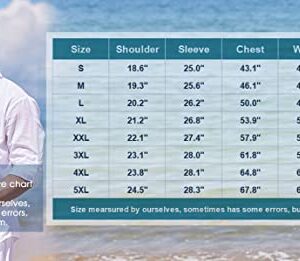 COOFANDY Men's Cotton Linen Henley Shirt Long Sleeve Hippie Casual Beach T Shirts White