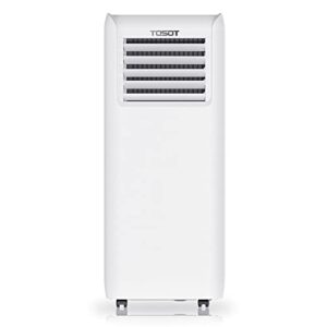 tosot 8,000 btu air conditioner easier to install, quiet and 3-in-1 portable ac, dehumidifier, fan for rooms up to 250 sq ft, aovia series, white