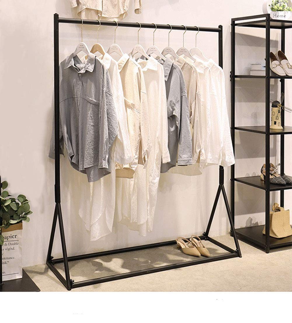 FONECHIN Industrial Pipe Clothing Rack for Clothing Display, Heavy Duty Garment Rack for Bedroom Retail Boutique Use (47.24" L)