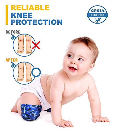 Simply Kids (2nd Gen.) Baby Knee Pads for Crawling (2 Pairs), CPSIA Certified - Comfortable Knee Protector for Toddler, Infant, Girl, Boy, Crawler - Rodilleras para Bebe