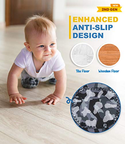 Simply Kids (2nd Gen.) Baby Knee Pads for Crawling (2 Pairs), CPSIA Certified - Comfortable Knee Protector for Toddler, Infant, Girl, Boy, Crawler - Rodilleras para Bebe