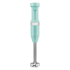 kitchenaid variable speed corded hand blender - khbv53, ice blue, 8 in