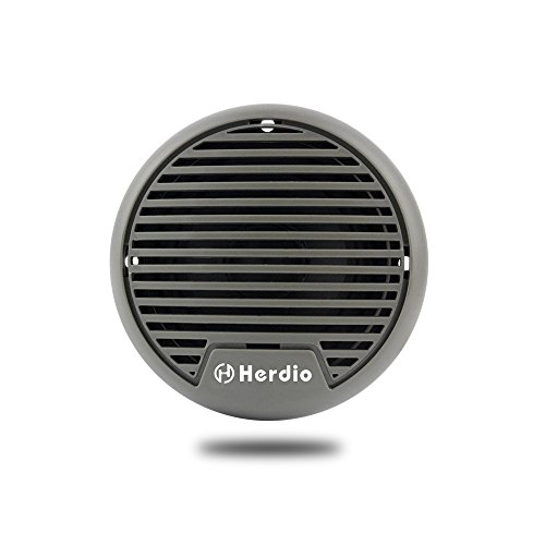 Herdio 3" inch Marine Bluetooth Speakers Boat Motorcycle Hot tub Stereo with Max Power 140 watt(A Pair) (Gray)