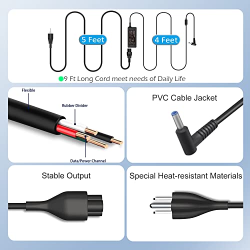 45W 65W Laptop Charger AC Adapter Power Suppy for HP 15-DA 15-DB 15-da0xxx 15-db0xxx 15-da0012dx 15-da0014dx 15-da0032wm 15-da0033wm 15-bd0005dx 15-bd0011dx 15-bd0015dx 15-bd0031nr 15-bd0047wm